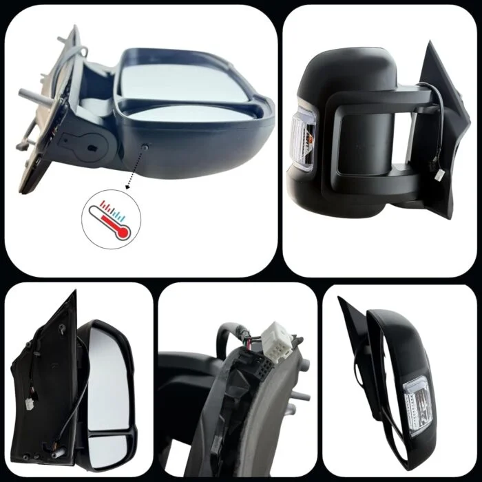 Citroen Relay Electric Wing Mirror Replacement. Short Arm. RHS. 06-25