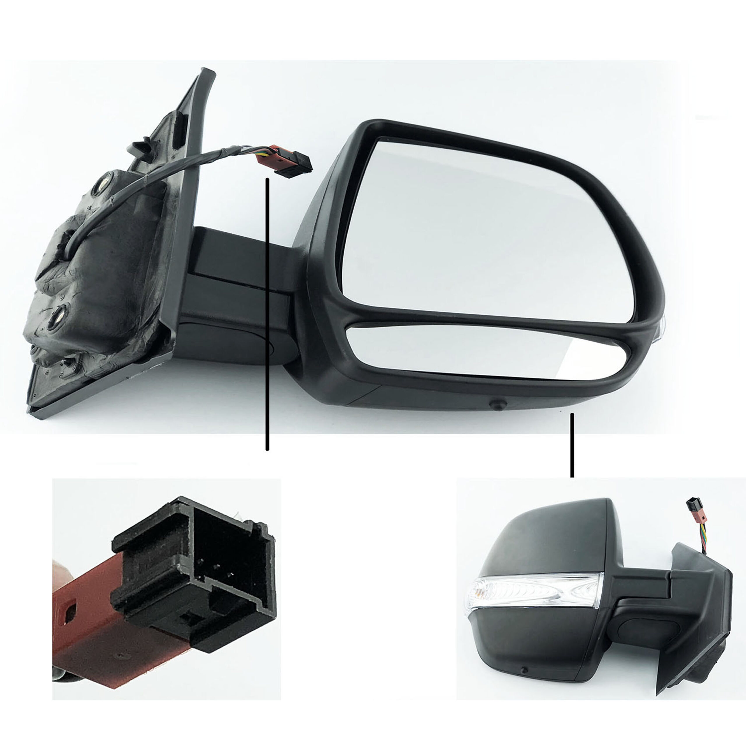 Vauxhall Combo Passenger Side Mirror. Fits to Twin Glass, Electric ...